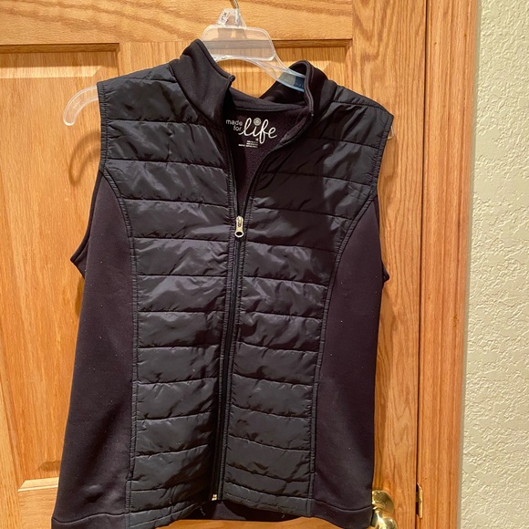 made for life | Jackets & Coats | Black Zip Up Vest | Poshmark